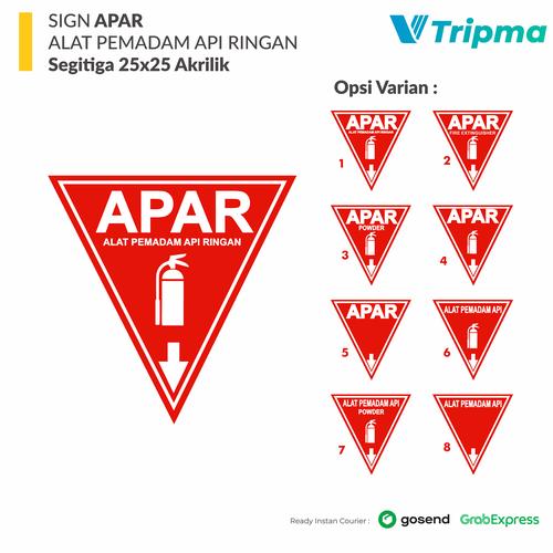 Jual Rambu / Sign APAR - Segitiga 25cm x 25cm Acrylic / Akrilik - Plat ...