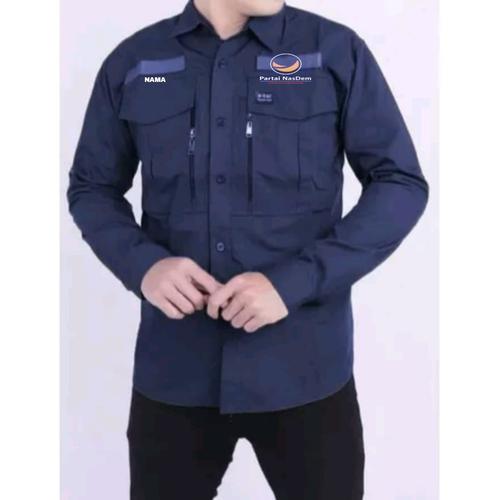 Jual KEMEJA TACTICAL PARTAI NASDEM FULL BORDIR - Navy, L - Jakarta ...