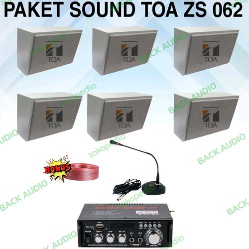 Jual PAKET SOUND SYSTEM CAFE DAN RESTO 6 SPEAKER TOA + MIC MEJA KABEL ...