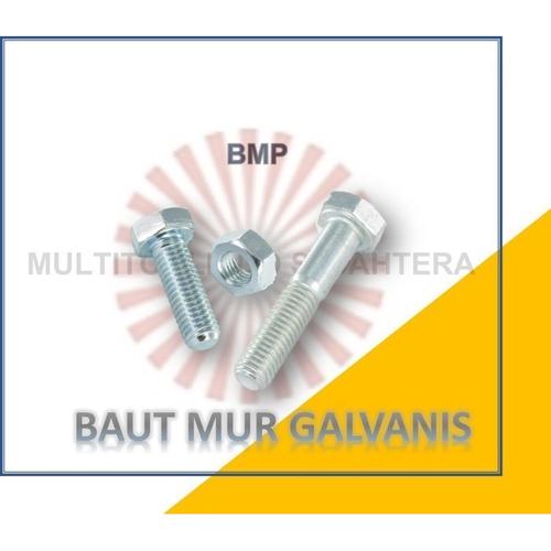 Jual BMP M14X50 BAUT MUR PUTIH GALVANIS M14 X 50 HEX BOLT NUT - Jakarta ...