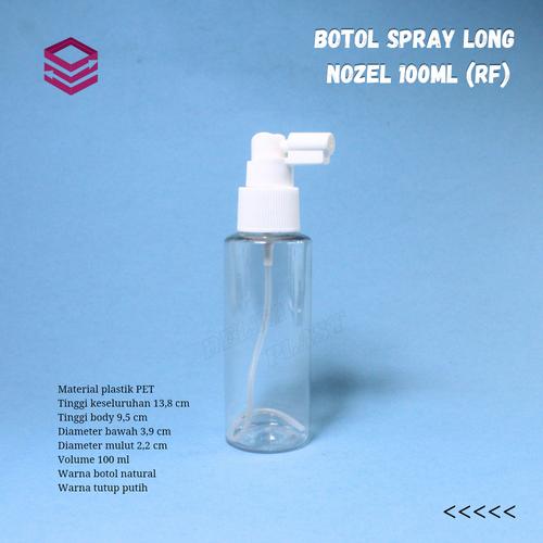 Jual botol spray 100ml rf bening / botol spray 100ml rf - spray long nozzle - Hitam - Kota ...