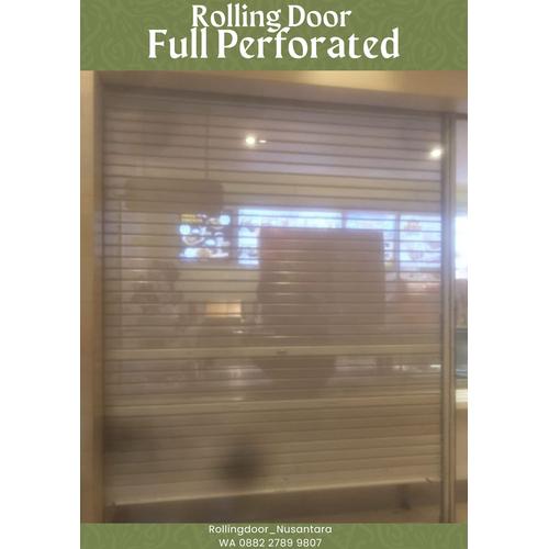 Jual pintu toko dan ruko murah rolling door one sheet full perforated ...