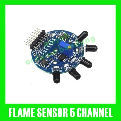 Promo INFRARED IR FLAME SENSOR MODULE 5 CHANNEL DIGITAL ADJUSTABLE ...