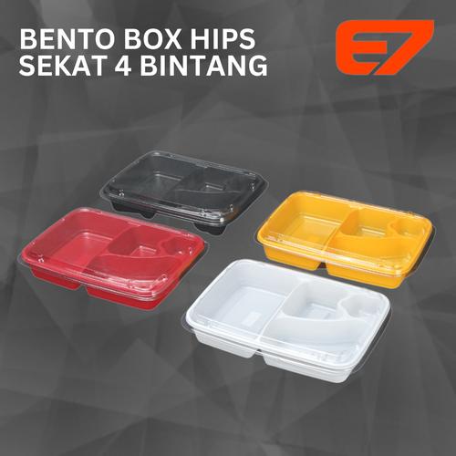 Jual Bento Tray Sekat 4- Bento Box, Takeaway Box, Kotak Makan - 10pcs ...