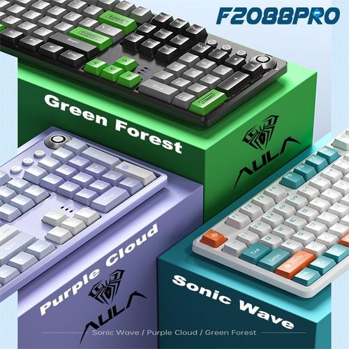 Promo Keyboard Gaming Multimedia Mechanical AULA F2088 PRO - BLACK/GRAY ...