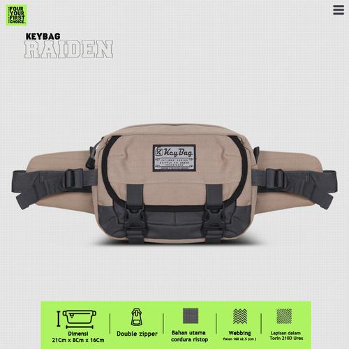 Promo FOURTYFOUR RAIDEN - Tas Waistbag Pria Premium - Tas Pinggang Pria ...