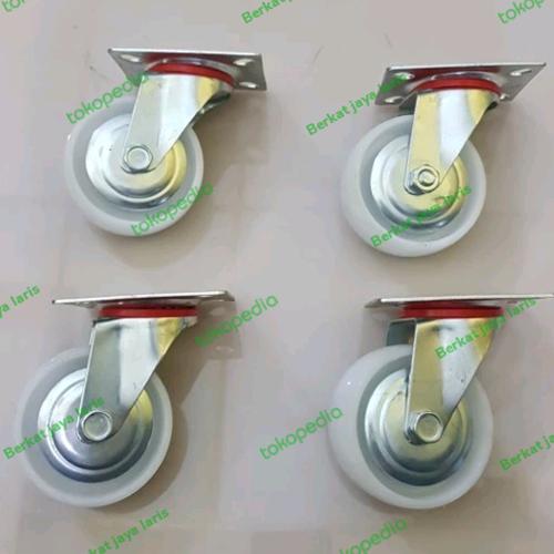 Jual roda nilon 3 inch hidup/putar/swivel 1 set 4 pcs - Kota Tangerang ...