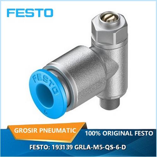 Jual FESTO 193139 GRLA-M5-QS-6-D One-way flow control valve - Kab. Tangerang - Grosir Pneumatik ...