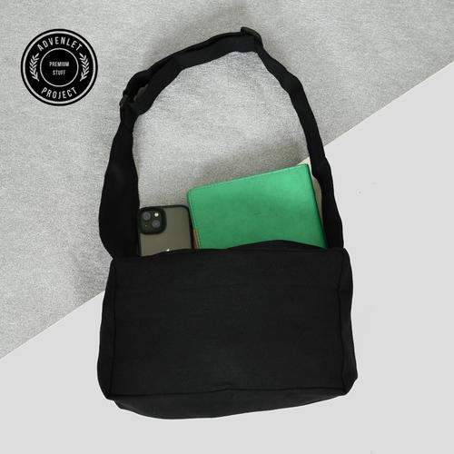 Jual Tas Selempang Pria Kanvas Kantong Sling Bag Bahu Polos Resletting ...