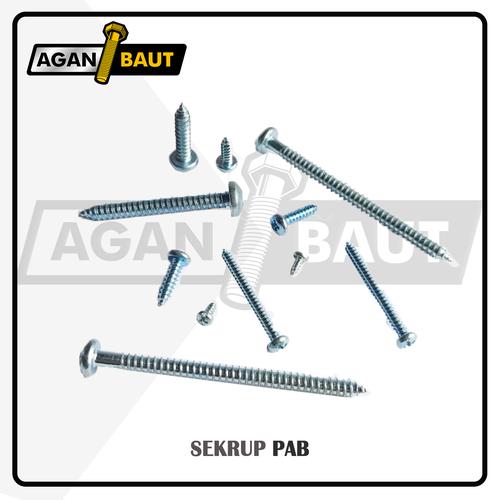 Jual [PER 25 PCS] Sekrup / Skrup PAB (+) 4x1/2 (1.27 cm) KEPALA BULAT ...