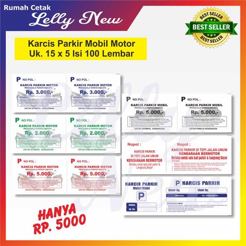 Jual KARCIS PARKIR MOTOR & MOBIL MURAH - UNIVERSAL - Kab. Lamongan ...