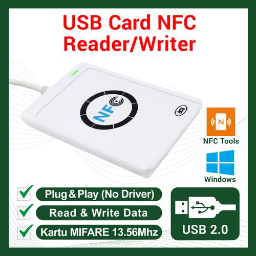 Jual NFC Smart Card Reader/Writer MIFARE IC Card 13.56 MHz ACR122U-A9 ...
