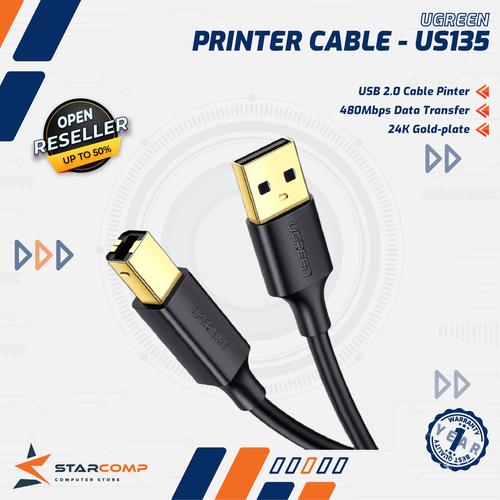 Jual UGREEN US135 Printer Cable USB A 2.0 Male To USB B Male - 3M ...