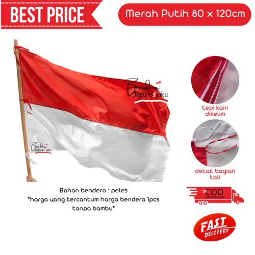 Jual Bendera Indonesia Merah Putih 80 x 120 cm - 65 x 110cm - Jakarta ...