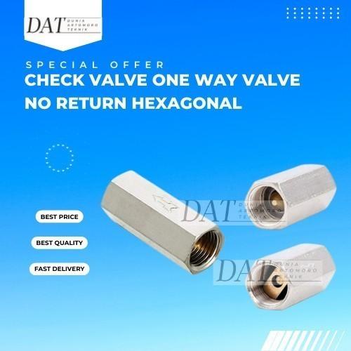 Jual 1" Pneumatic Check Valve No Return One Way Valve Hexagonal 1 Inch ...