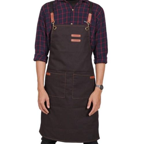 Promo Apron Custom New Canvas Celemek Barbershop Barista Unisex ...