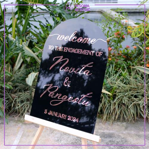 Jual Acrylic Welcome Sign / Wedding Sign / Papan Ucapan Dan Standing ...