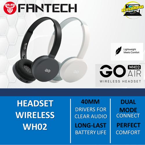 Jual Fantech Headphone Bluetooth Headset Wireless GO AIR WH02 - BEIGE ...