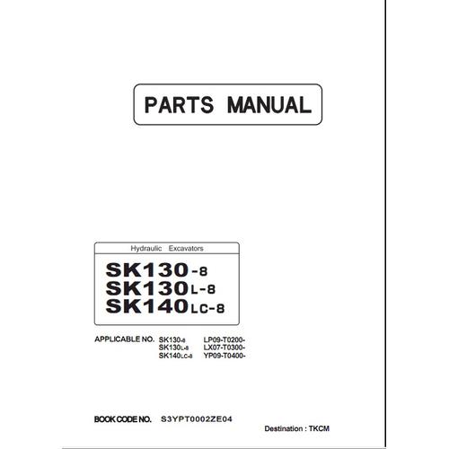 Jual Parts Catalog Excavator Kobelco SK130-8, SK130L-8, SK140LC-8 versi ...