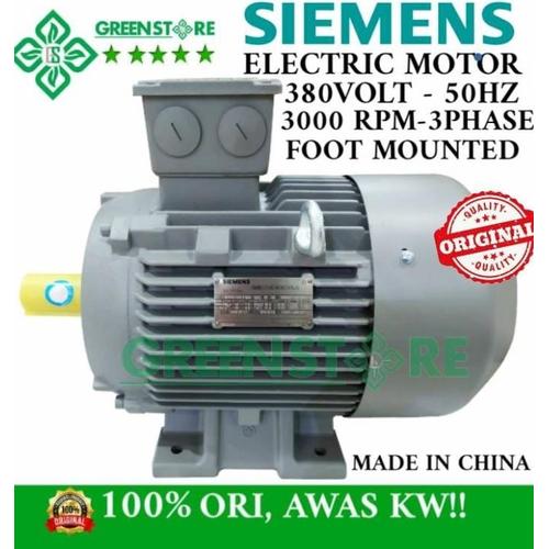 Jual Siemens 1Le0102-0Ea02-2Aa4 1.5Kw/2Hp/3000Rpm/2Pole/B3 Electric Motor - Jakarta Barat - MALL ...