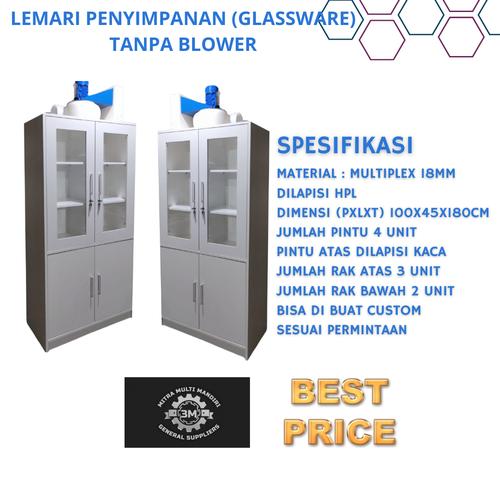Jual lemari laboratorium penyimpanan glassware tanpa blower ...