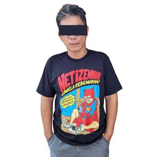 Jual Kaos Mice Cartoon: Netizen Man Pembela Kebenaran Hitam - L - Kota ...