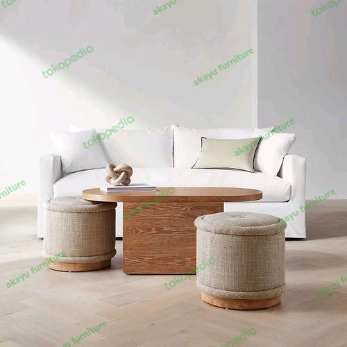 Jual MEJA TAMU OVAL KAYU JATI DAN STOOL MINIMALIS - Kab. Jepara - AKAYU ...