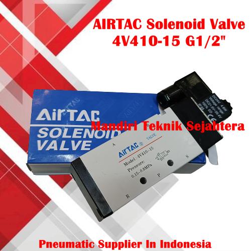 Jual Airtac solenoid valve 4V410-15 1/2" - AC220V - Jakarta Barat ...