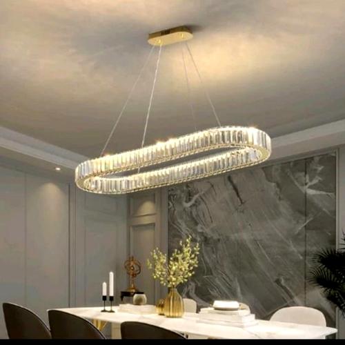 Jual Lampu gantung kristal mewah modern LED 3 cahaya 100cm - 80CM ...