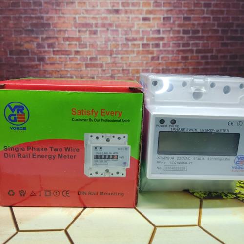 Jual kwh meter XTM75SA 1phase / 1P 5(30A) / kwhmeter analog 1 phase VORGE GARANSI 2 TAHUN ...