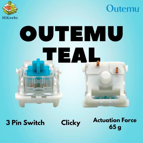 Jual OTEMU Teal SMD Tactile Clicky Switch 3 Pin Mechanical Switch ...