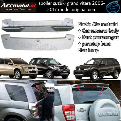 Jual spoiler suzuki grand vitara 2006-2017 model original oem - silver ...
