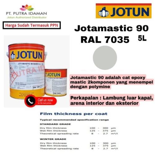 Jual JOTUN CAT EPOXY / JOTAMASTIC 90 STD 5 LTR / 2 KOMPONEN / RAL 7035 ...