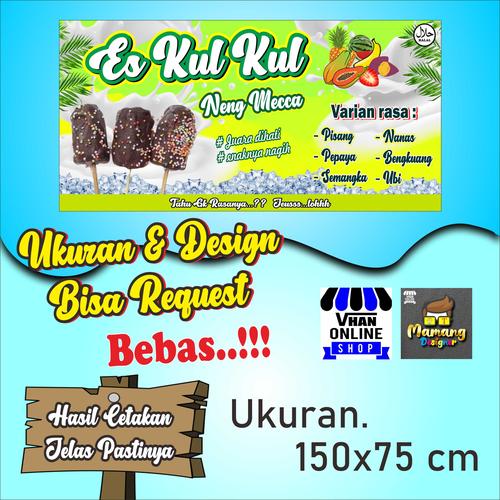 Jual Spanduk Banner Es Viral, Es Kul Kul, Jajanan Viral, Keren murah ...