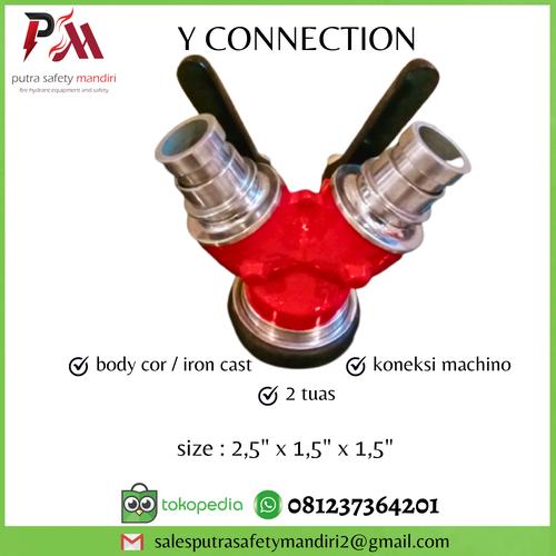 Jual ALAT CABANG SELANG FIRE HYDRANT Y CONNECTION MACHINO 2,5"x 1,5" x1 ...