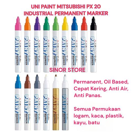 Jual UNI PAINT Marker Mitsubishi PX-20 Spidol Permanent Oil Based - PUTIH (PX20.1) - Kab. Bekasi ...