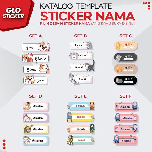 Jual Stiker Nama Anak-anak, Stiker Nama Estetik, Stiker Nama Lucu, 40 ...