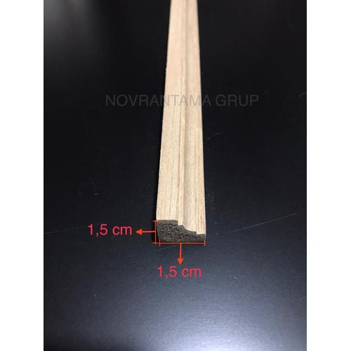 Jual Lis Kayu Profil Wall Moulding Lis Dinding 1,5x1,5cm ...