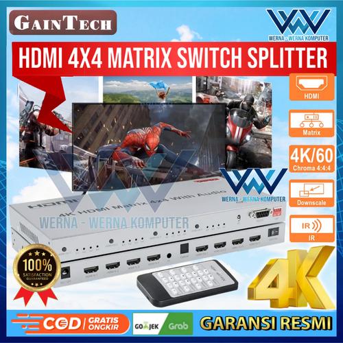 Jual GAINTECH HDMI 2.0b Switch & Splitter Matrix 4x4 Support 4K 3D EDID - Jakarta Pusat - Werna ...
