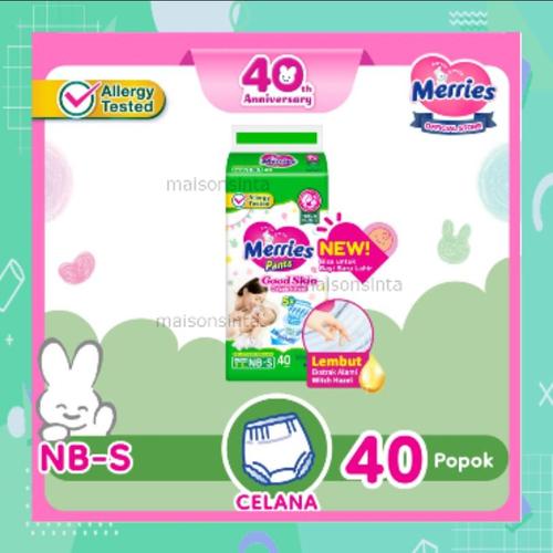 Jual Hijau S40 - Merries Good Skin S PANT 40 Diapers Popok Bayi - NB ...