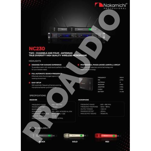 Jual MICROPHONE WIRELESS NAKAMICHI NC 230 NC230 NC-230 MIC KARAOKE ...