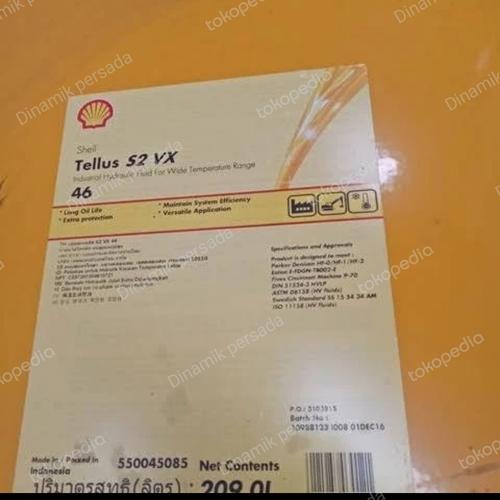 Jual OIL oli Hydraulic SHELL TELLUS S2 VX 46 /Drum@209liter - Kota ...
