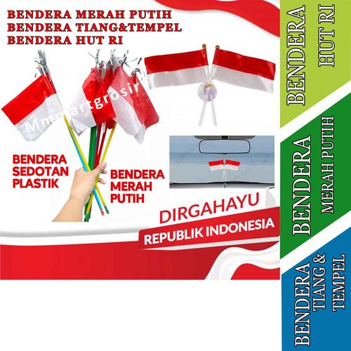 Jual Bendera Sedotan & Kain - Bendera Plastik - Benderah Merah Putih ...