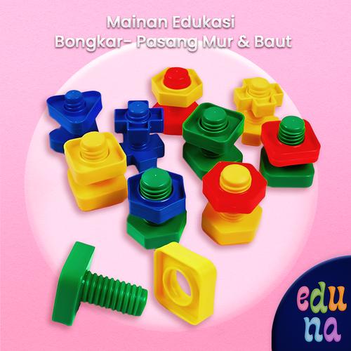 Jual Mainan Edukasi Bongkar Pasang Mur dan Baut Puzzle Lego Bolt and ...