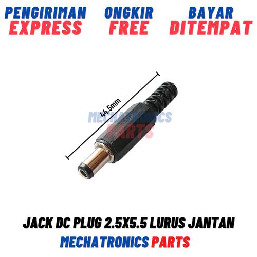 Jual Jack DC Plug 2.1x5.5 2.5x5.5 Lurus Bengkok Jantan Colokan Adaptor - 2.5x5.5 Lurus - Kota ...
