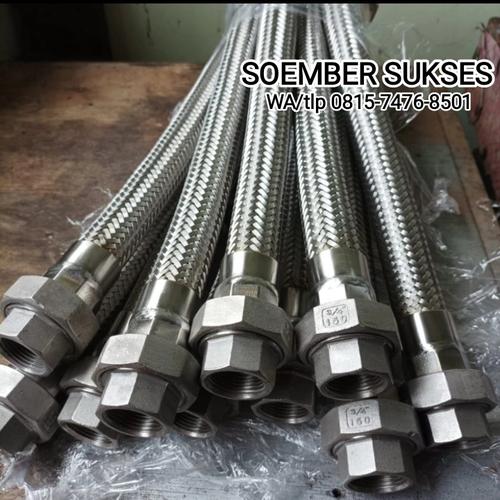 Jual flexible metal hose 3/4 inch x 1 meter WM SS 304 - Jakarta Barat ...