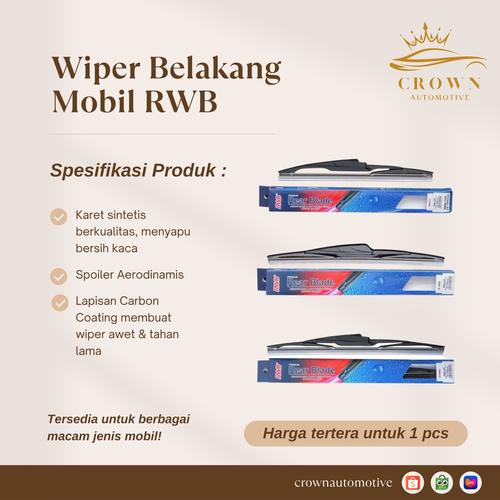 Jual Wiper Belakang RWB Hybrid / Wiper Belakang Mobil RWB 12" / 14 ...