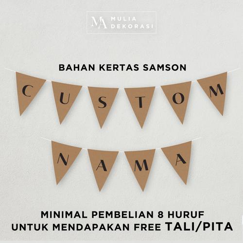 Jual Bunting Flag Banner Segitiga Custom Nama Per 1 Huruf Kertas Samson ...