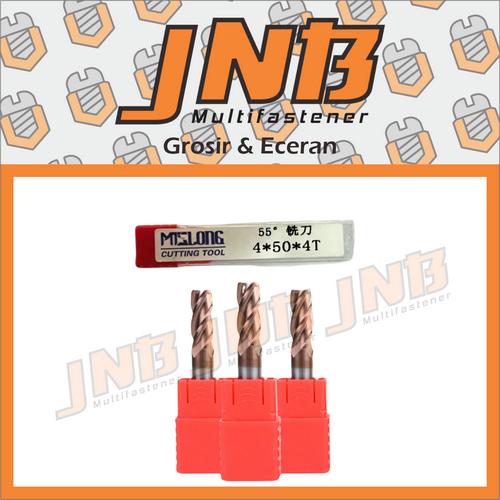 Jual Endmill Carbait HRC55 4mm X 50mm X 4T MTS Carbide Mata Bor CNC ...