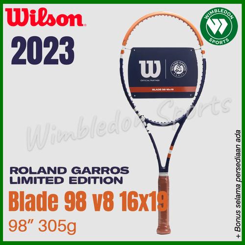 Jual Raket Wilson Blade 98 16x19 v8 Roland Garros 2023 / Wilson Blade ...